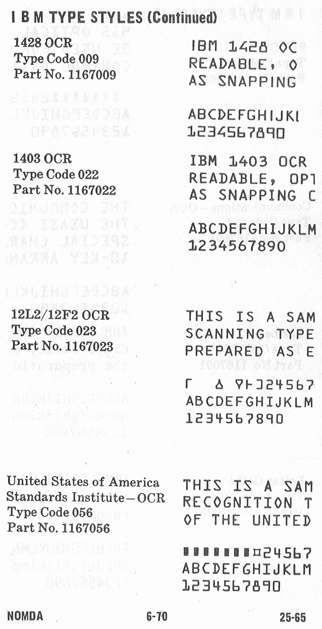 1964 NOMDA Blue Book: IBM Font Styles – To Type, Shoot Straight, and ...