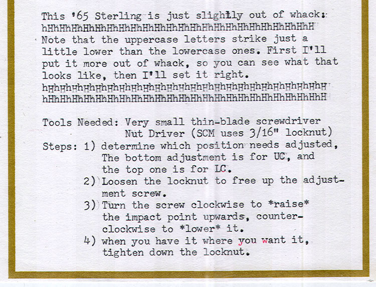 Typewriter Repair 101: Adjusting Vertical Typeface Alignment (Segment ...