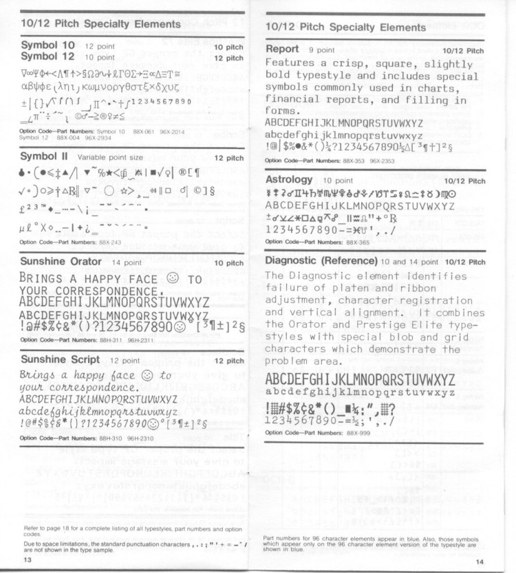 GP IBM Selectric Typeball Catalog – Font Styles – To Type, Shoot ...