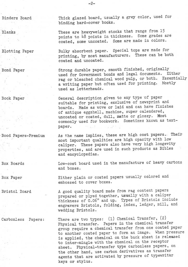 Paper 101 – Part 3: Paper Types – To Type, Shoot Straight, and Speak ...