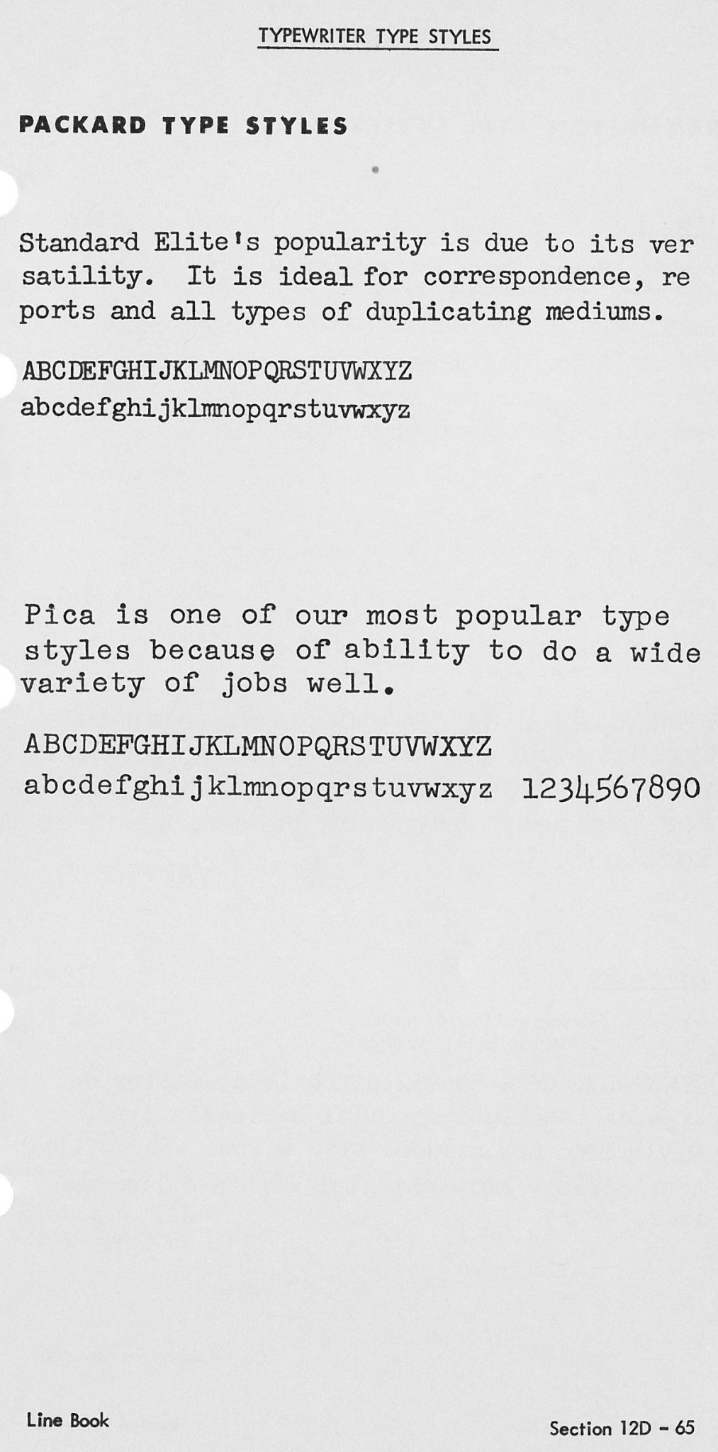 1967 WOMDA Typewriter Typefaces: Packard Fonts – To Type, Shoot ...
