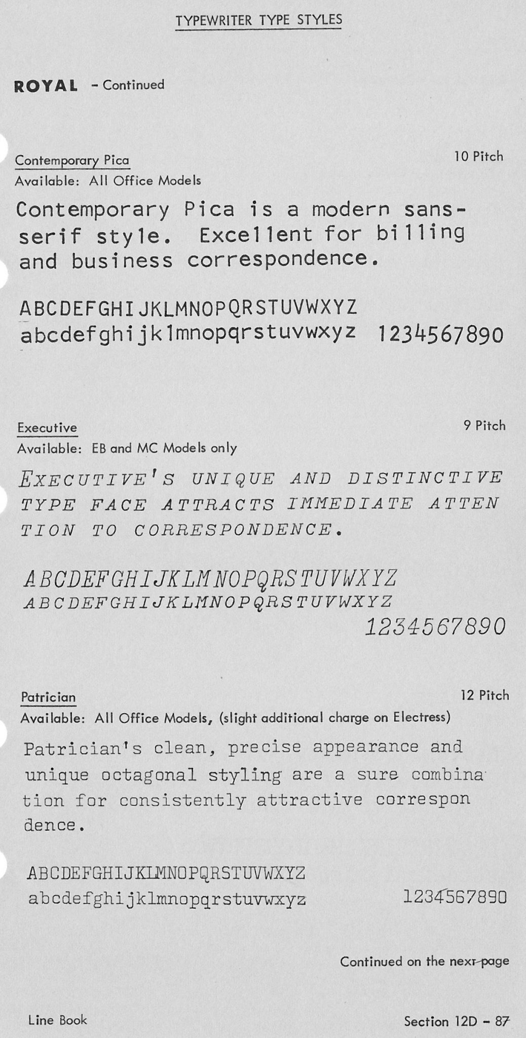 1967 WOMDA Typewriter Typefaces: Royal Fonts – To Type, Shoot Straight ...